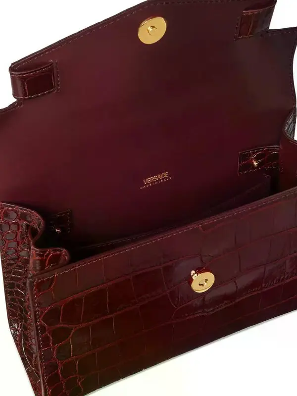 Versace Medusa '95 Croc-effect Tote Bag - Red