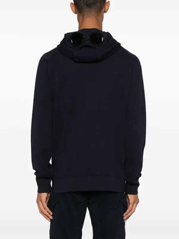 C.P. COMPANY Goggles-detail Zip-up Hoodie - Blue