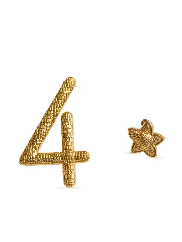 NATIA X LAKO Number 4 Earrings - Gold
