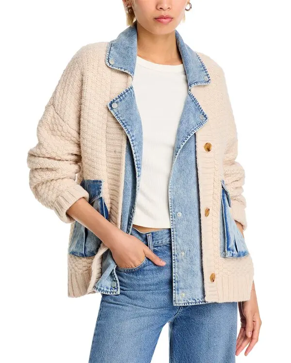 Blanknyc Mixed Media Cardigan