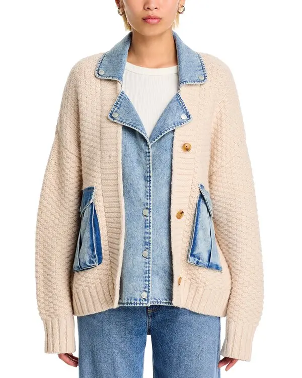 Blanknyc Mixed Media Cardigan