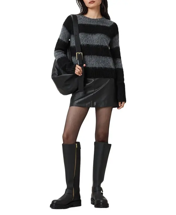 ALLSAINTS Renai Leather Skirt - Black