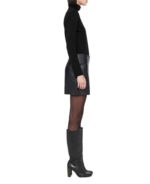 ALLSAINTS Renai Leather Skirt - Black
