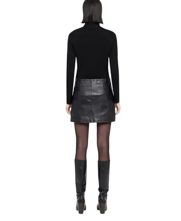ALLSAINTS Renai Leather Skirt - Black