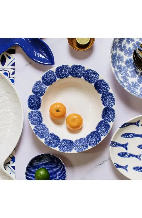 VIETRI Santorini Rimmed Serving Bowl