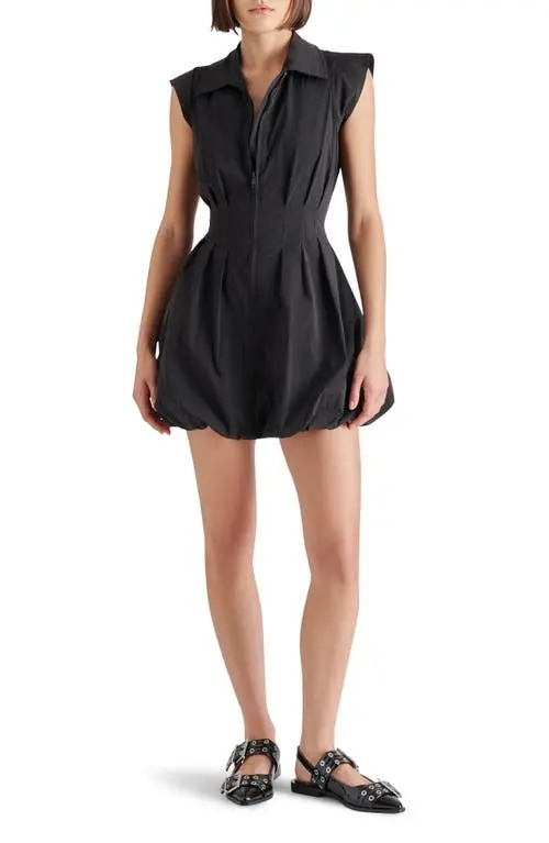 Steve Madden Dyanne Bubble Hem Minidress - Black