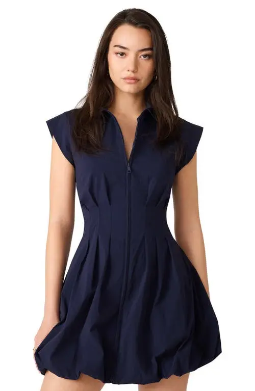 Steve Madden Dyanne Bubble Hem Minidress - Midnight