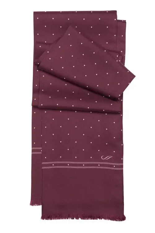 ELIZABETTA Savonaslim Silk Scarf For - Burgundy
