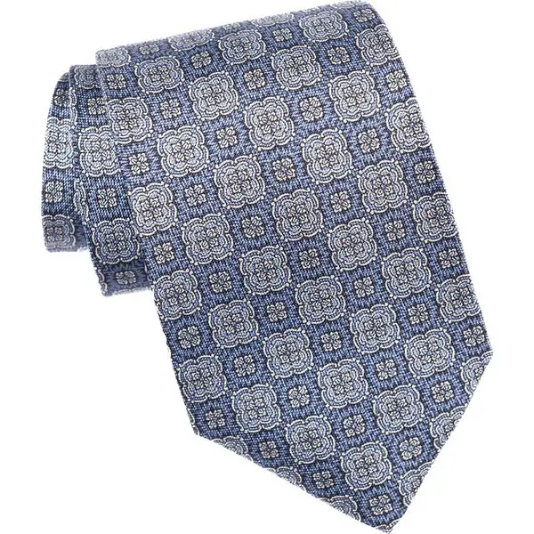 ELIZABETTA Veneto Printed Neck Tie - Blue