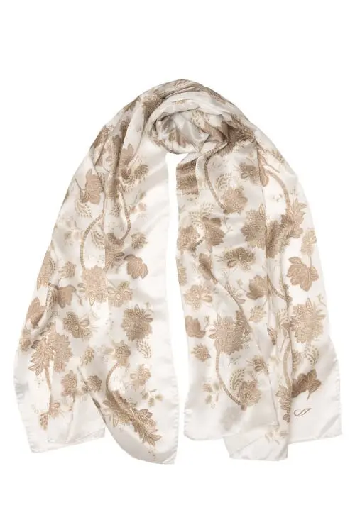 ELIZABETTA Esmeraldasilk Scarf/shawl For - Soft White