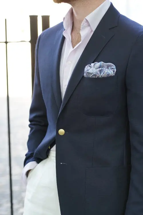 ELIZABETTA Assisidouble Sided Silk Pocket Square For