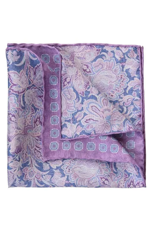 ELIZABETTA Assisidouble Sided Silk Pocket Square For