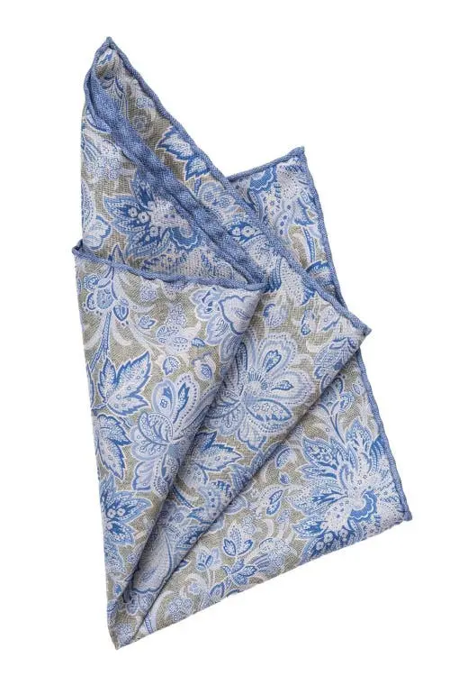 ELIZABETTA Assisidouble Sided Silk Pocket Square For