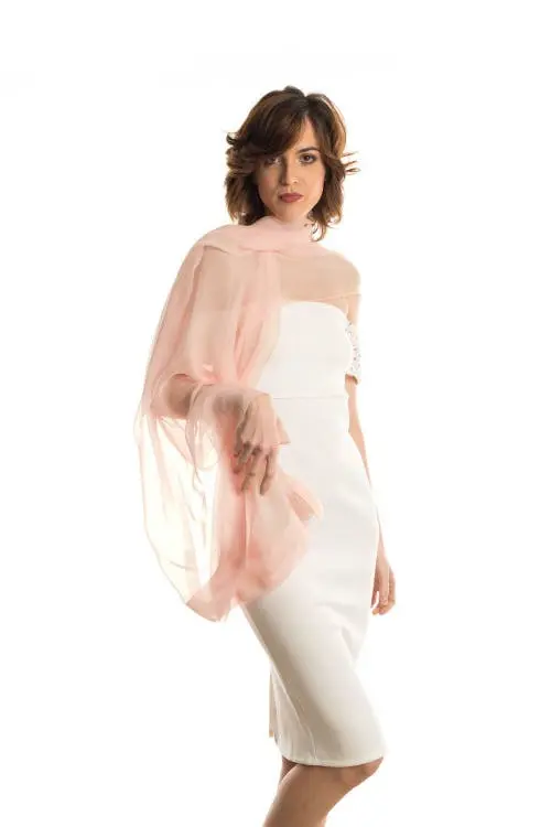 ELIZABETTA Carmensilk Scarf/shawl For - Blush Pink