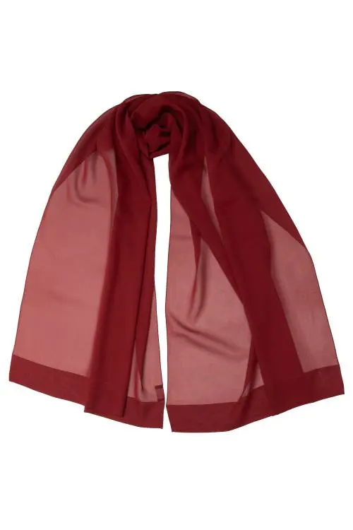 ELIZABETTA Carmensilk Scarf/shawl For - Burgundy