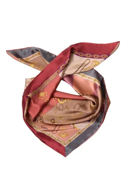ELIZABETTA Gabriellahand Rolled Silk Foulard For - Rosewood