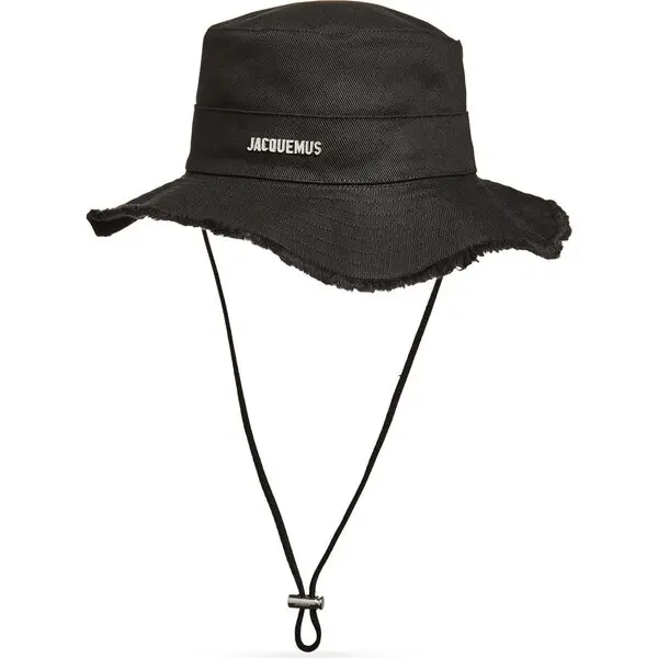 Jacquemus Le Bob Artichaut Frayed Bucket Hat - Black 990