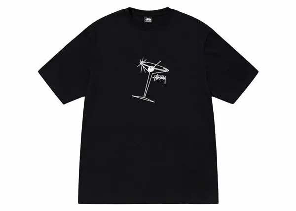StÜssy Martini Tee Shirt - Black