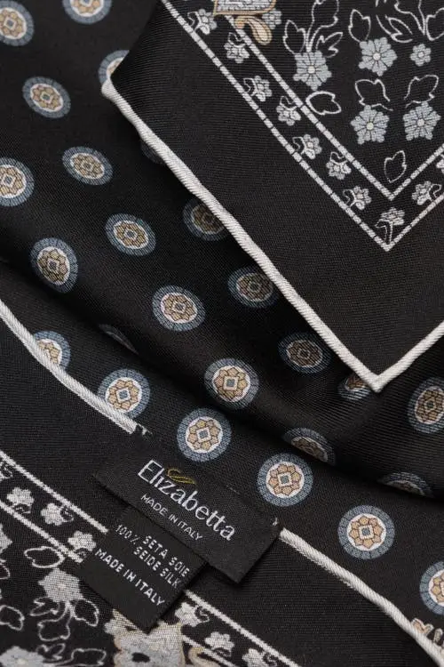 ELIZABETTA Filippohand Rolled Silk Neckerchief For