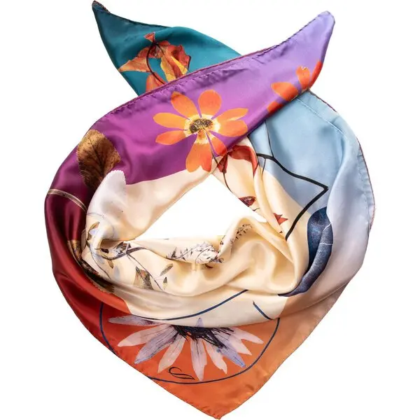 ELIZABETTA Cristinahand Rolled Silk Foulard For - Champagne