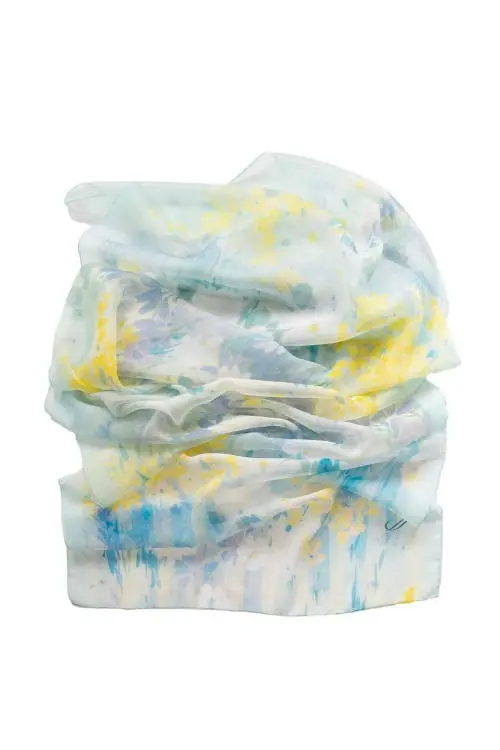 ELIZABETTA Meadowlong Sheer Silk Scarf For