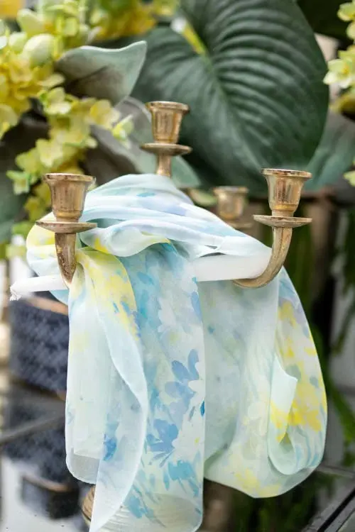 ELIZABETTA Meadowlong Sheer Silk Scarf For