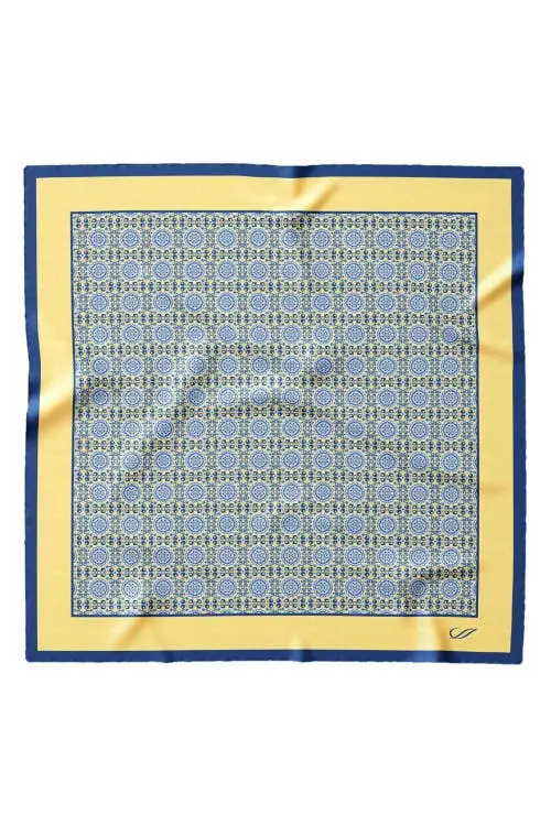 ELIZABETTA Luccahand Rolled Silk Neckerchief For - Yellow