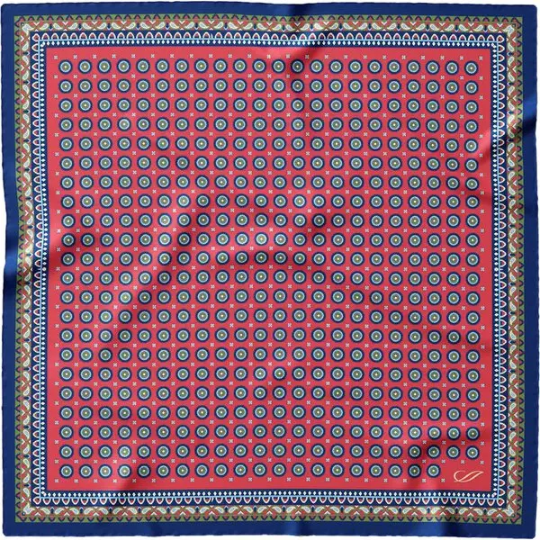 ELIZABETTA Toscanahand Rolled Silk Neckerchief For - Cranberry
