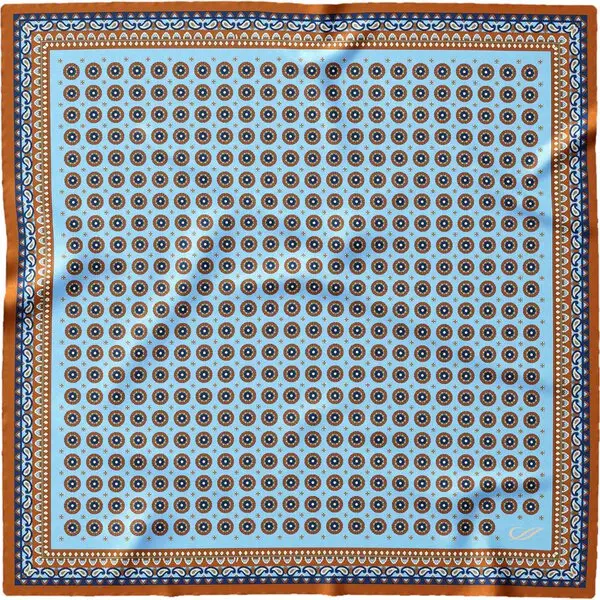 ELIZABETTA Toscanahand Rolled Silk Neckerchief For - Sky Blue