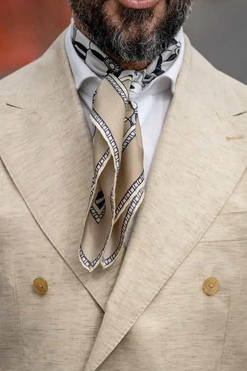 ELIZABETTA Lombardihand Rolled Silk Neckerchief For
