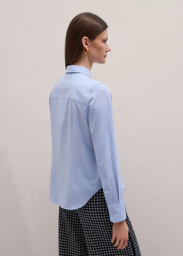 ME+EM Travel Layering Shirt - Chambray Blue