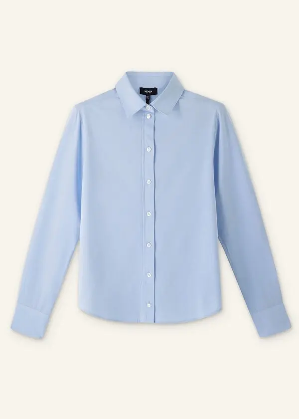 ME+EM Travel Layering Shirt - Chambray Blue