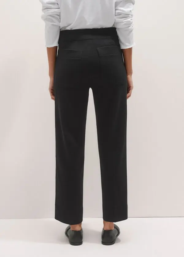 ME+EM Wool-blend Slim Crop Trousers - Black