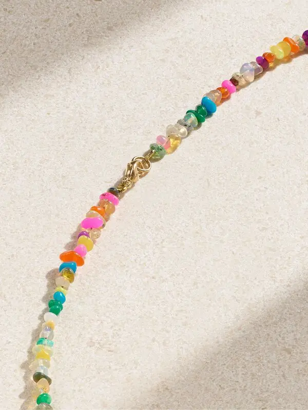 Jia Jia Mini 14-karat Gold Opal Necklace