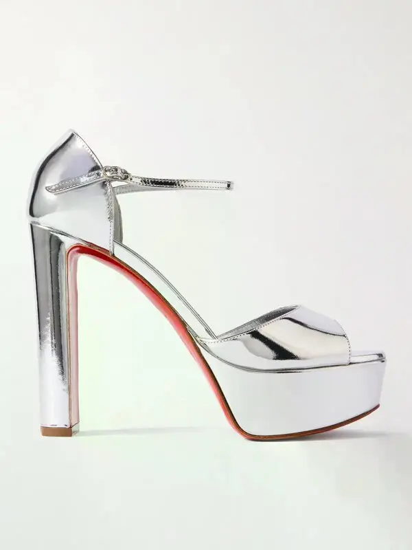 CHRISTIAN LOUBOUTIN Sandaloo 130 Platform Sandals - Silver