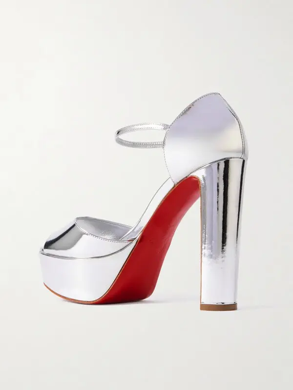 CHRISTIAN LOUBOUTIN Sandaloo 130 Platform Sandals - Silver