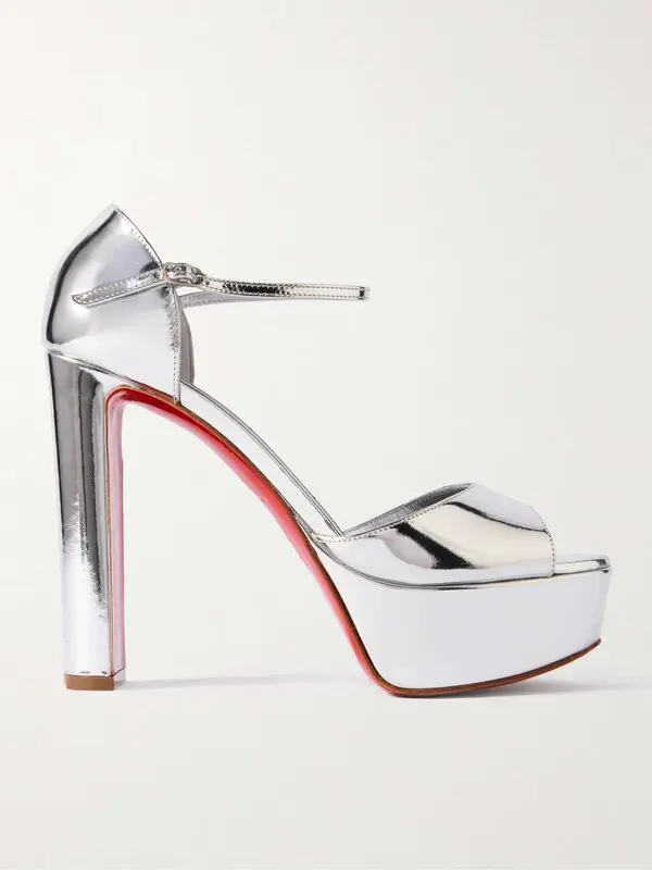 CHRISTIAN LOUBOUTIN Sandaloo 130 Platform Sandals - Silver