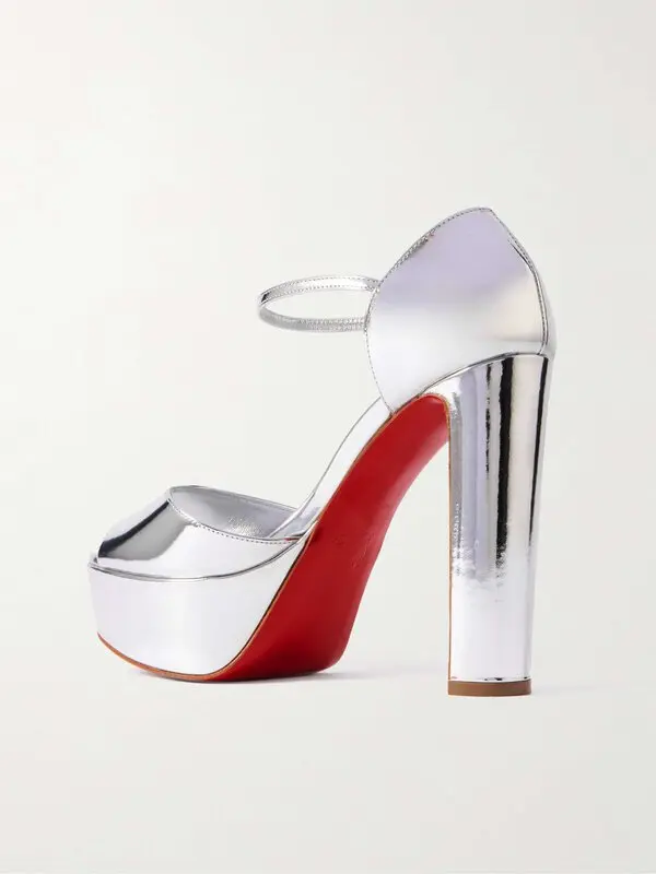 CHRISTIAN LOUBOUTIN Sandaloo 130 Platform Sandals - Silver