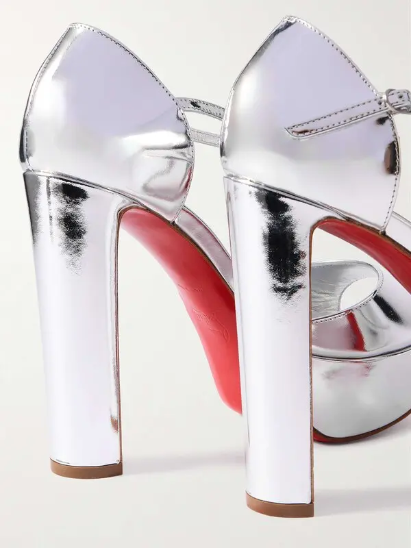 CHRISTIAN LOUBOUTIN Sandaloo 130 Platform Sandals - Silver