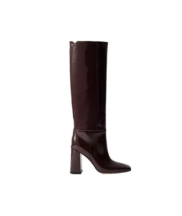 GIANVITO ROSSI Vanta 95 Patent-leather Knee Boots