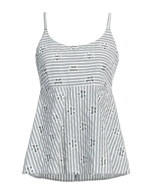 TRUSSARDI Peplum Top With Floral Appliqués