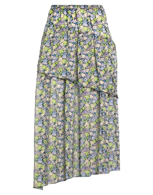 Maje Floral Print Midi Skirt