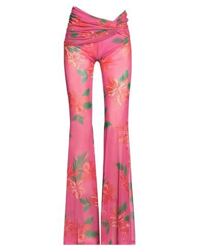 Pinko Flared Floral Print Pants - Fuchsia