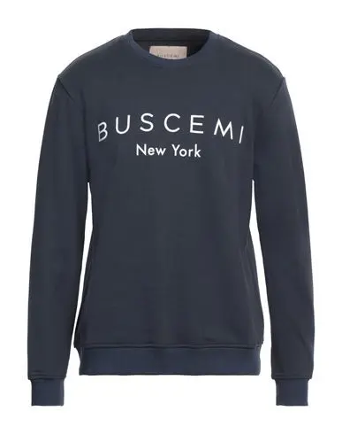 Buscemi Midnight Cotton French Terry Sweatshirt With Logo Print - Blue