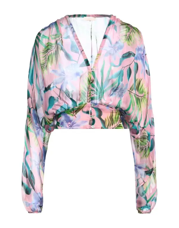LIU •JO Floral-print Voile Crop Top