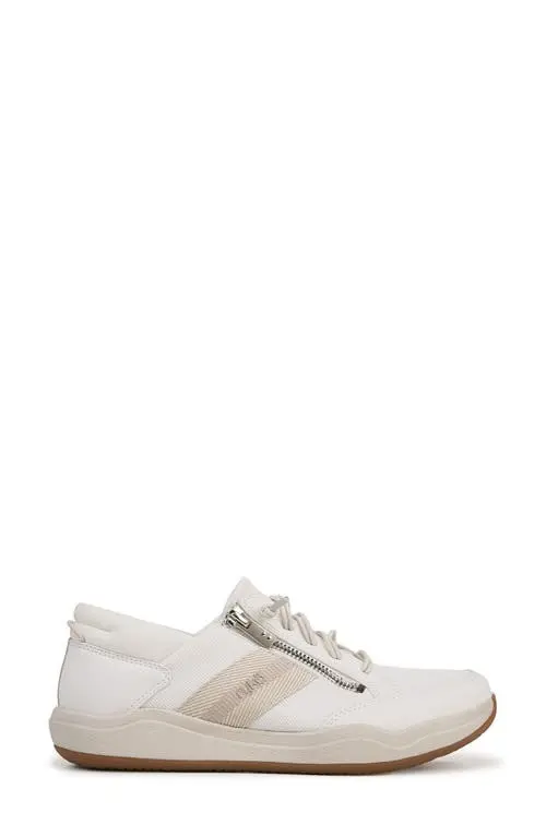 RYKA Carefree Zip Walking Sneakers - White Alyssum