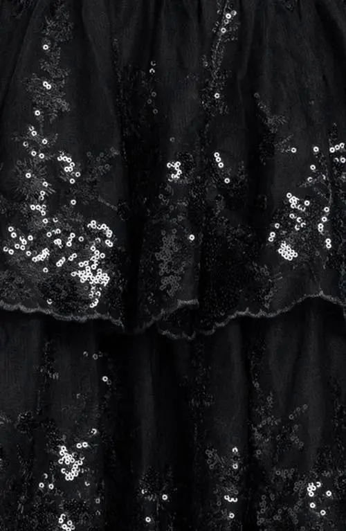 BLONDIE NITES Sequin Lace Minidress - Black