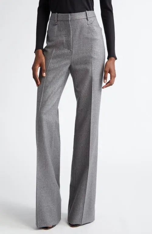 TOM FORD Stripe Wide Leg Trousers - Ig342 Dark Moon Grey