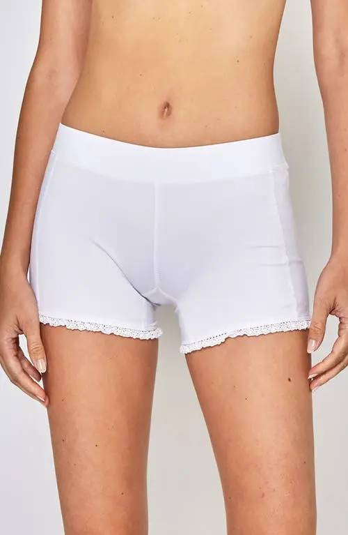 L'ETOILE SPORT Lace Trim Short - White