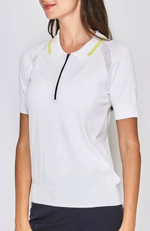 L'ETOILE SPORT Zip Front Knit Polo